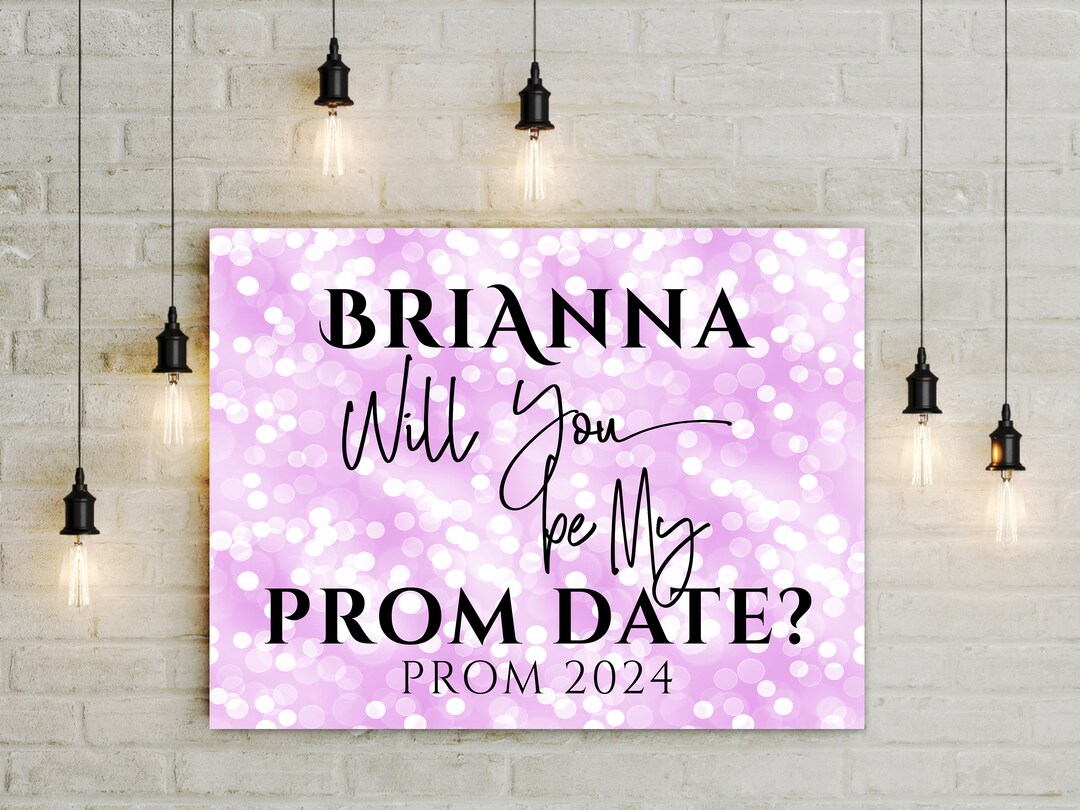 Pink Printable Personalized Prom 2024 Invitation, Will You Be My Prom ...