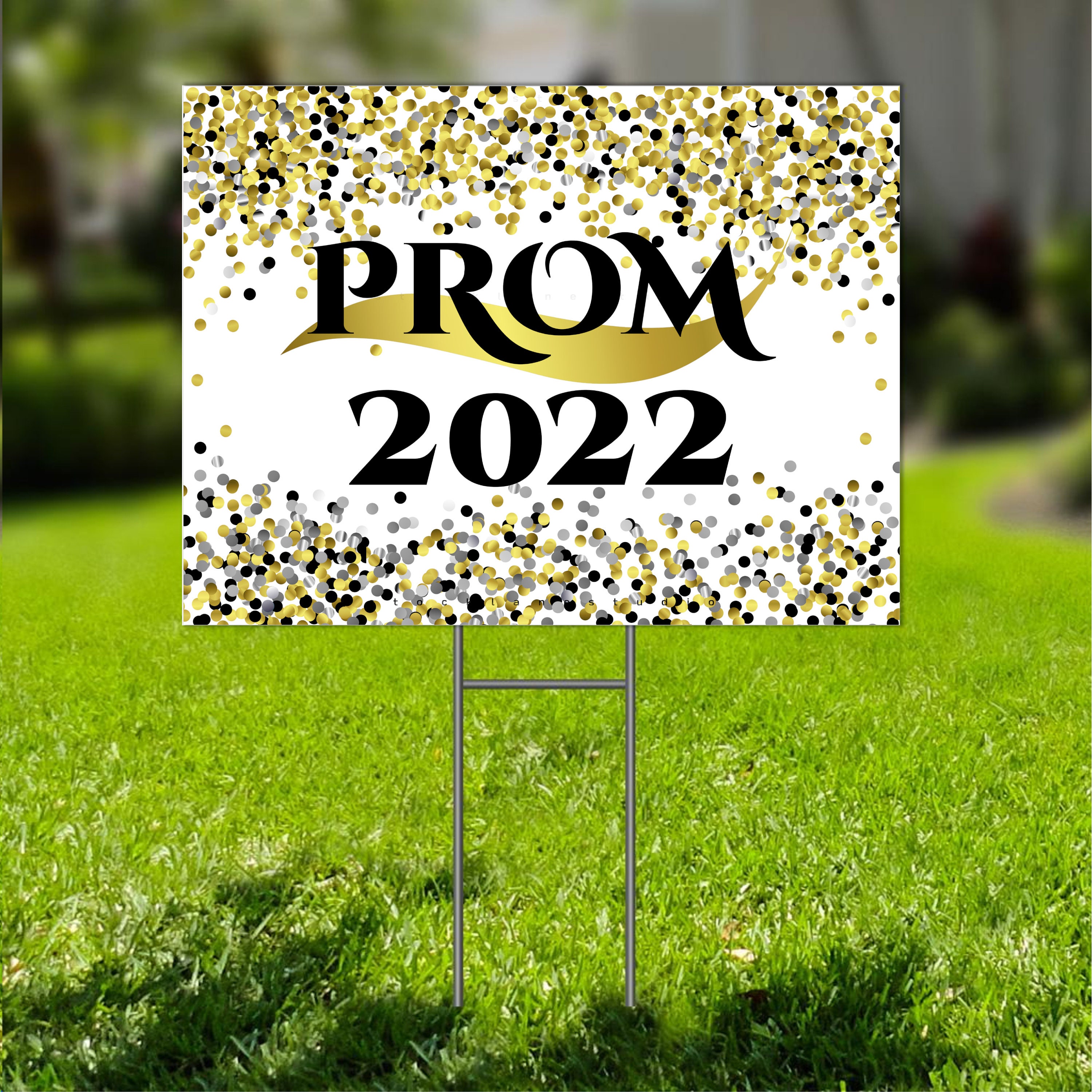 Printable Prom 2022 Poster Yard Sign Banner Gold Silver | Etsy Canada