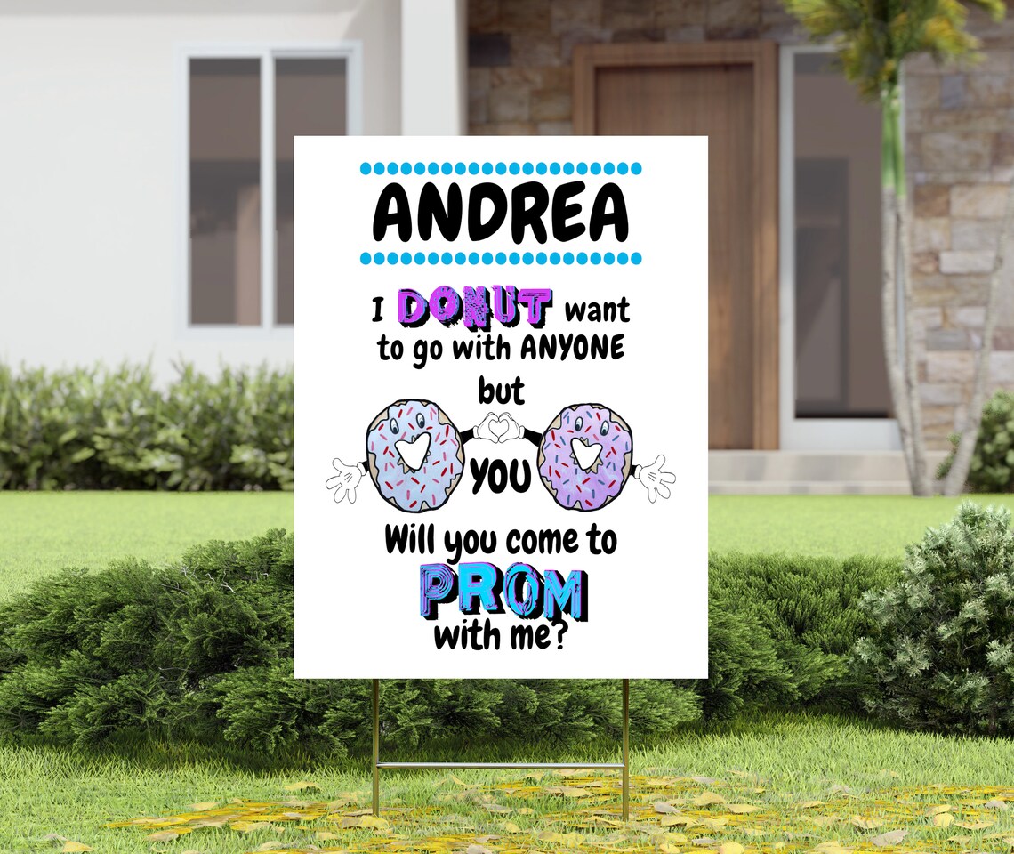 Printable Funny Personalized Donut Promposal for Her Will You - Etsy