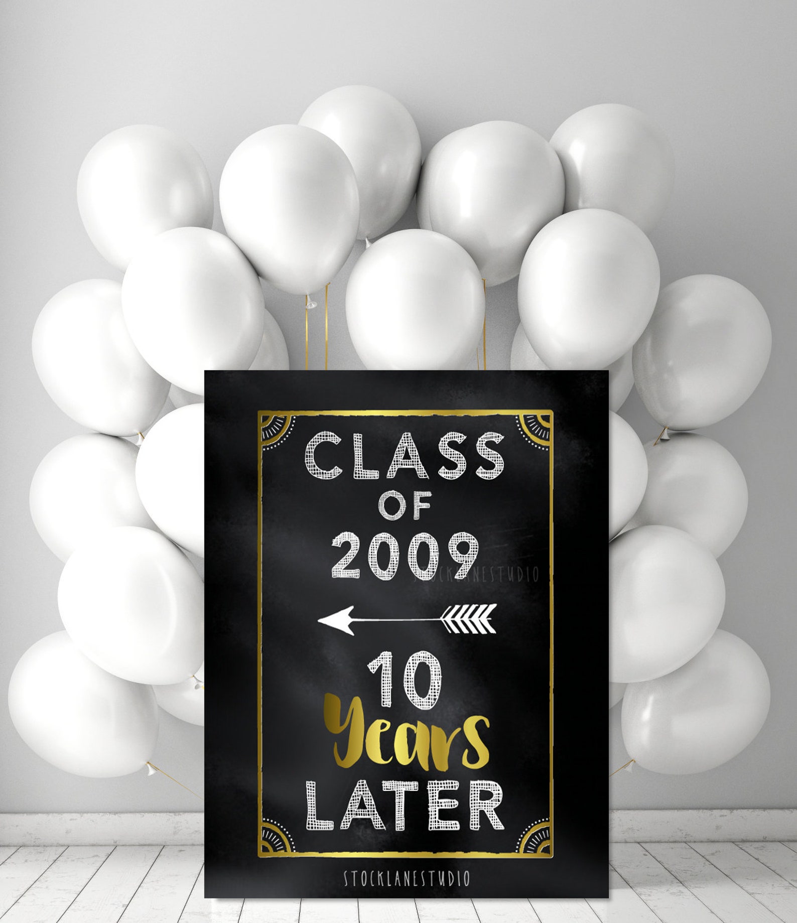 Printable 10 Years Later Anniversary or Class Reunion Sign | Etsy
