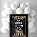 Printable 10 Years Later Anniversary or Class Reunion Sign, Black White ...