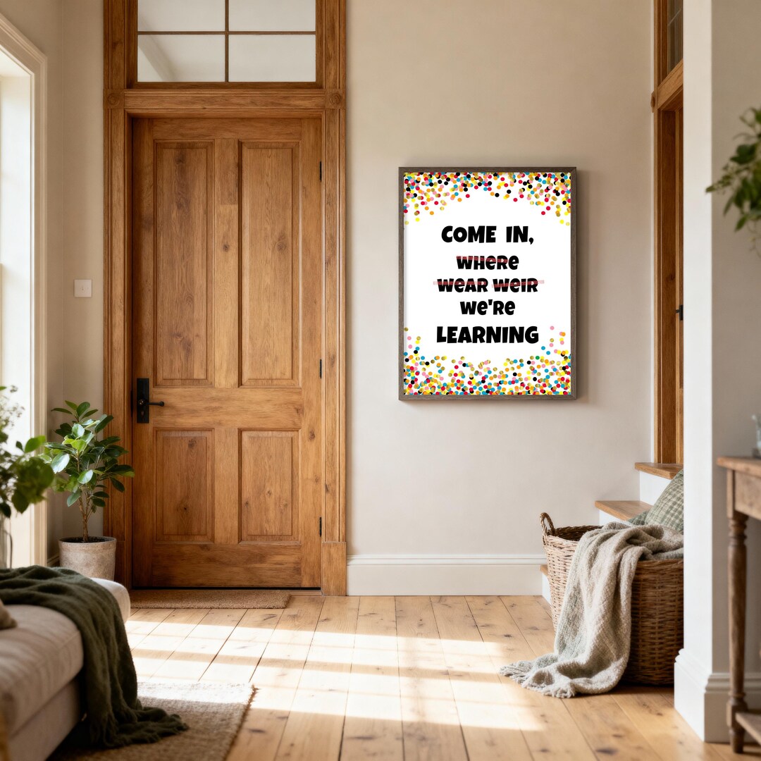 Printable Welcome Sign, "come in We're Learning" Back to School ...