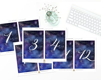 Space Theme Table Numbers - Etsy