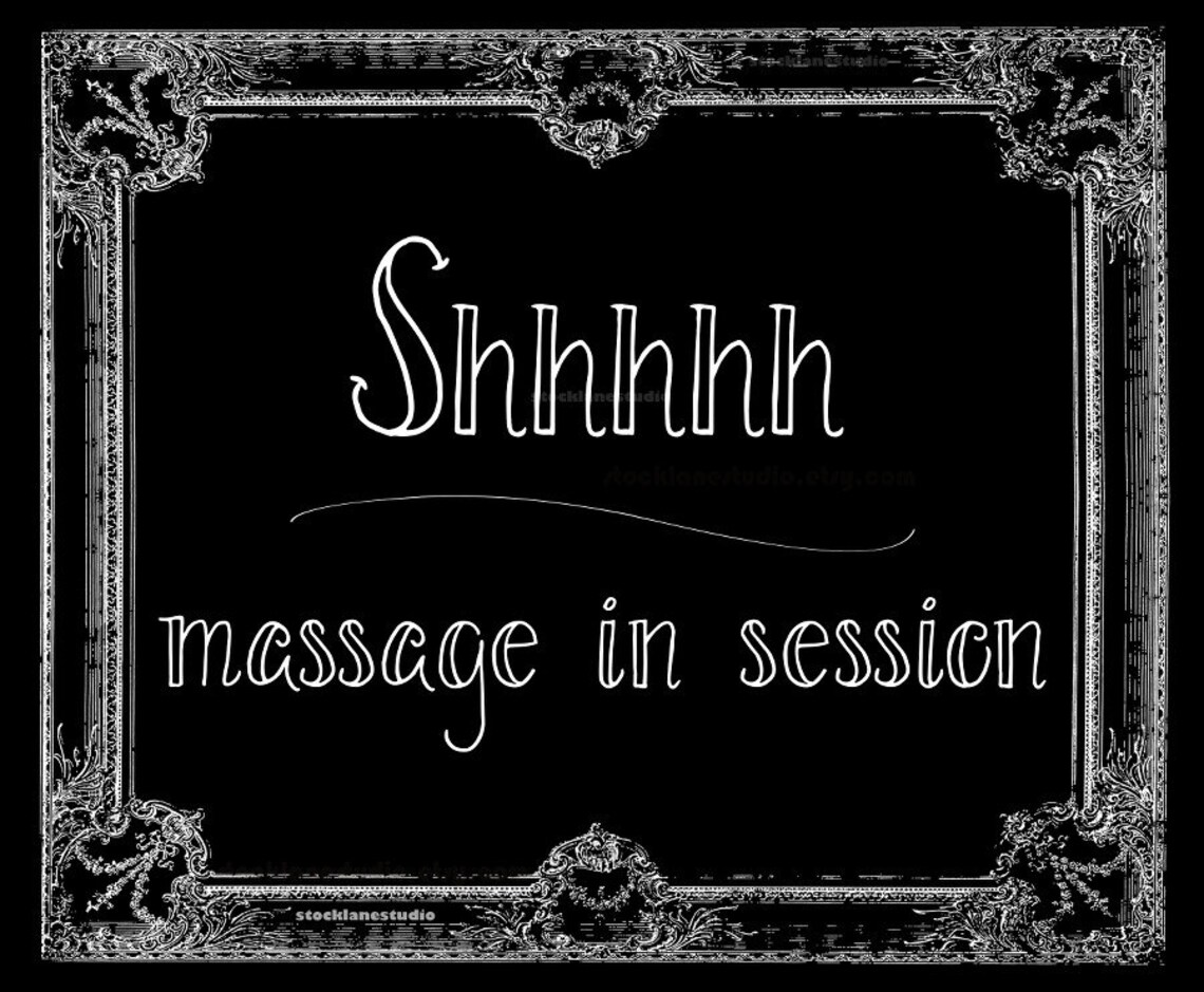 Printable In Session Sign Shhh Massage In Session Diy Spa Etsy