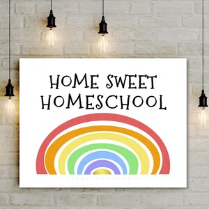 Home Sweet REMOTE School Printable Homeschool Learning Sign | Etsy