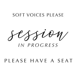 Quiet Please Treatment in Progress, Printable Sign for Beauty Spa ...