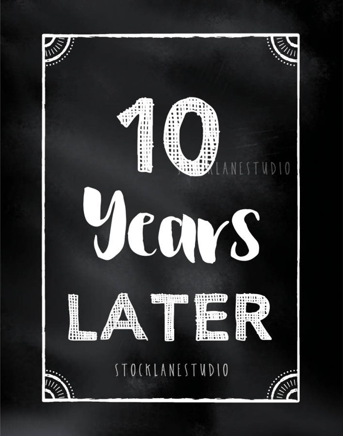 Printable 10 Years Later Anniversary or Class Reunion Sign | Etsy