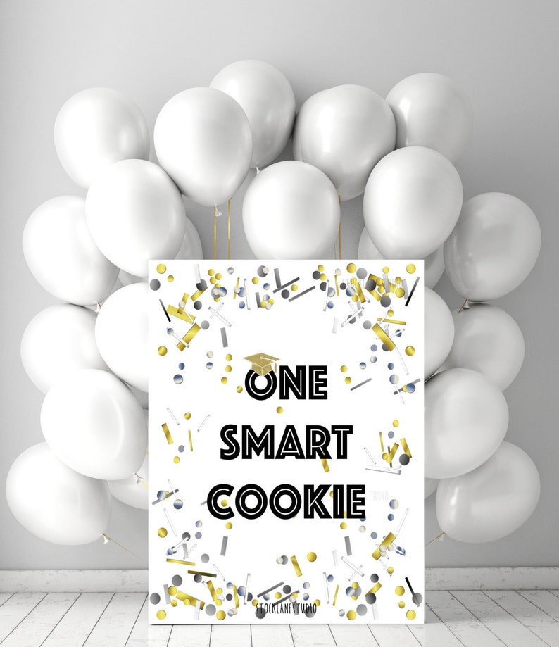 One Smart Cookie Printable Confetti Party Decorations - Etsy