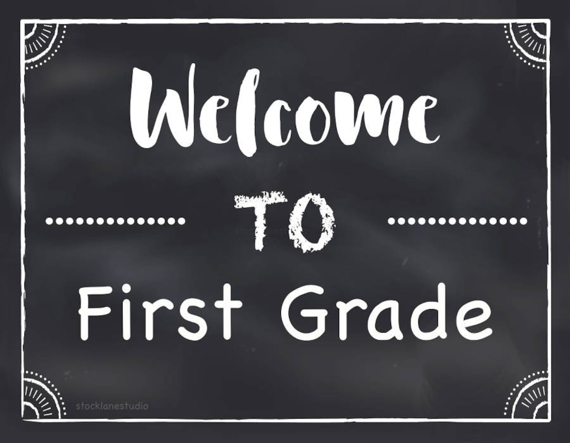Welcome to First Grade Printable Back to School Sign Diy - Etsy