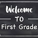 Welcome to First Grade Printable Back to School Sign Diy - Etsy