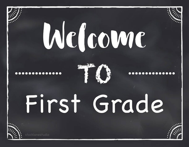 Welcome to First Grade Printable Back to School Sign Diy - Etsy