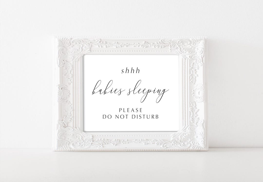 Printable Quiet Sign, Shhh Baby Sleeping, Please Do Not Disturb, Baby ...