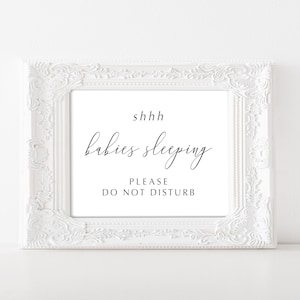 Printable Quiet Sign, Shhh Baby Sleeping, Please Do Not Disturb, Baby ...