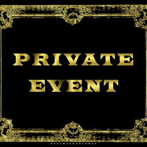 Private Event Sign, Printable Closed for Private Party Sign in Gold and ...