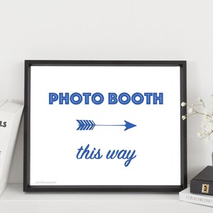 Photo Booth Sign: Navy Blue Arrow, Party Decor (digital Download) - Etsy