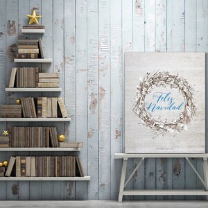 Printable Christmas Wall Art Feliz Navidad Spanish Merry - Etsy