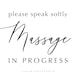 Printable Sign Please Speak Softly Massage in Progress, Black on White ...