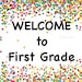 Back to School Printable Welcome to First Grade Sign for - Etsy