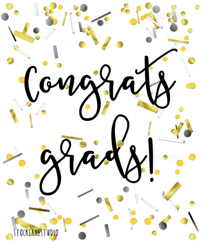 Printable Congrats Grads sign Class of 2021 Congratulations | Etsy