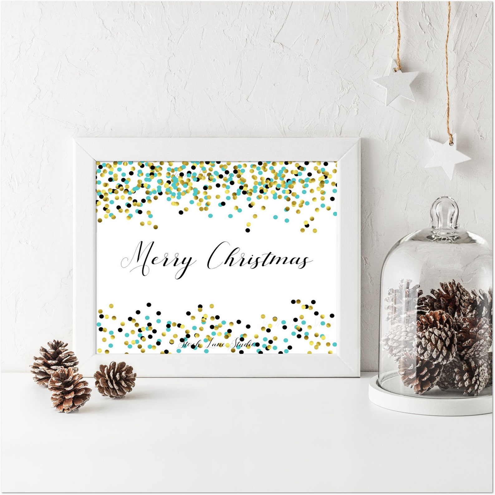 Printable Joyeux Noel Art Print Celestial Christmas | Etsy