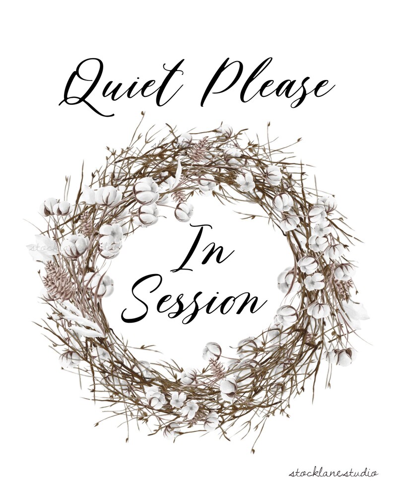 Printable Quiet Please in Session Sign for Therapist With Boho - Etsy