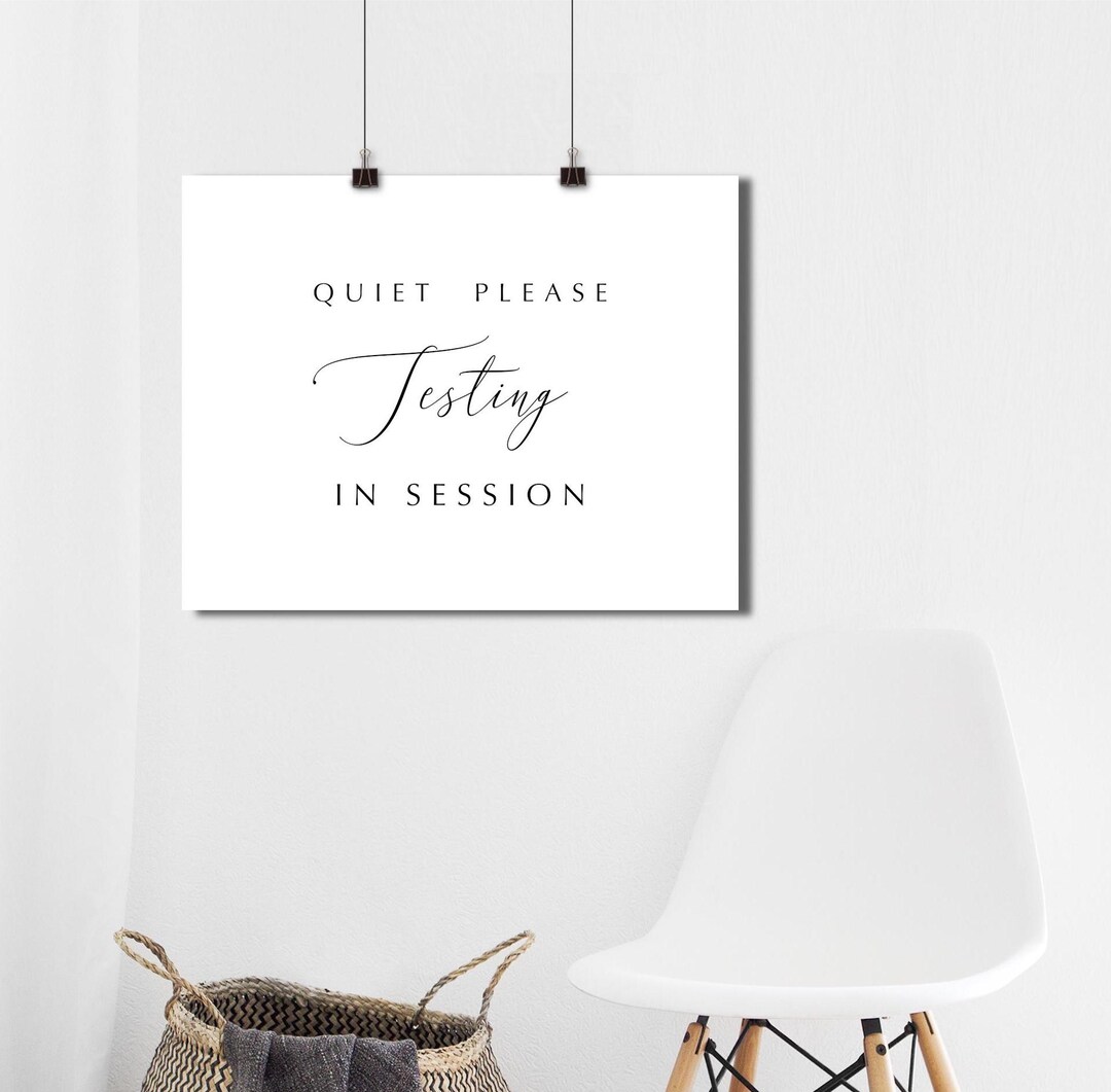 Printable Quiet Please Testing in Session, DIY Shhh School or Office ...