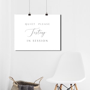 Printable Quiet Please Testing in Session, DIY Shhh School or Office ...