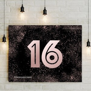 Printable Sweet Sixteen Poster, Confetti Birthday Decorations for 16 ...