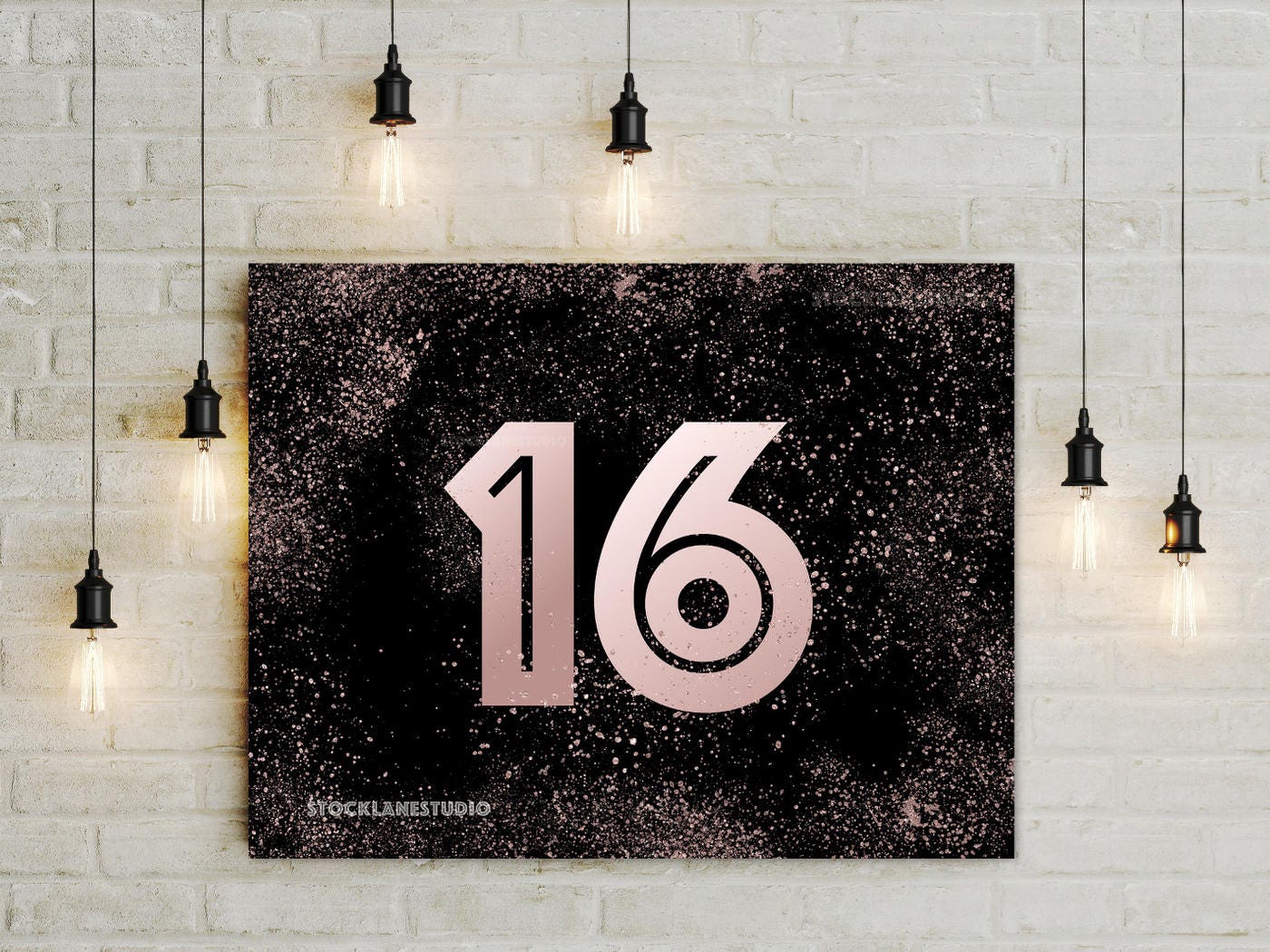 Printable Sweet Sixteen Poster Confetti Birthday Decorations | Etsy