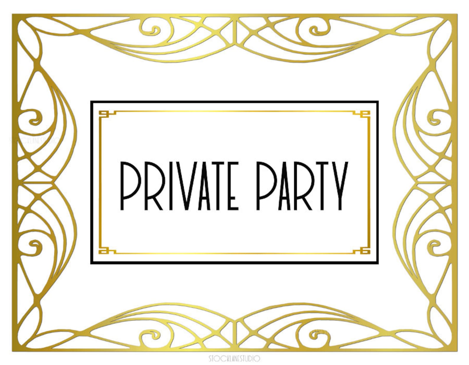 Printable Private Party Event Sign Rose Gold Art Party Decor - Etsy Sweden