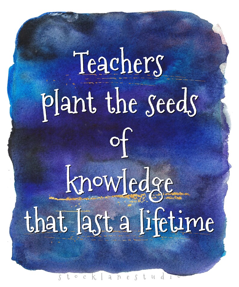 Printable Teacher Door Sign Teachers Plant Seeds of Knowledge - Etsy