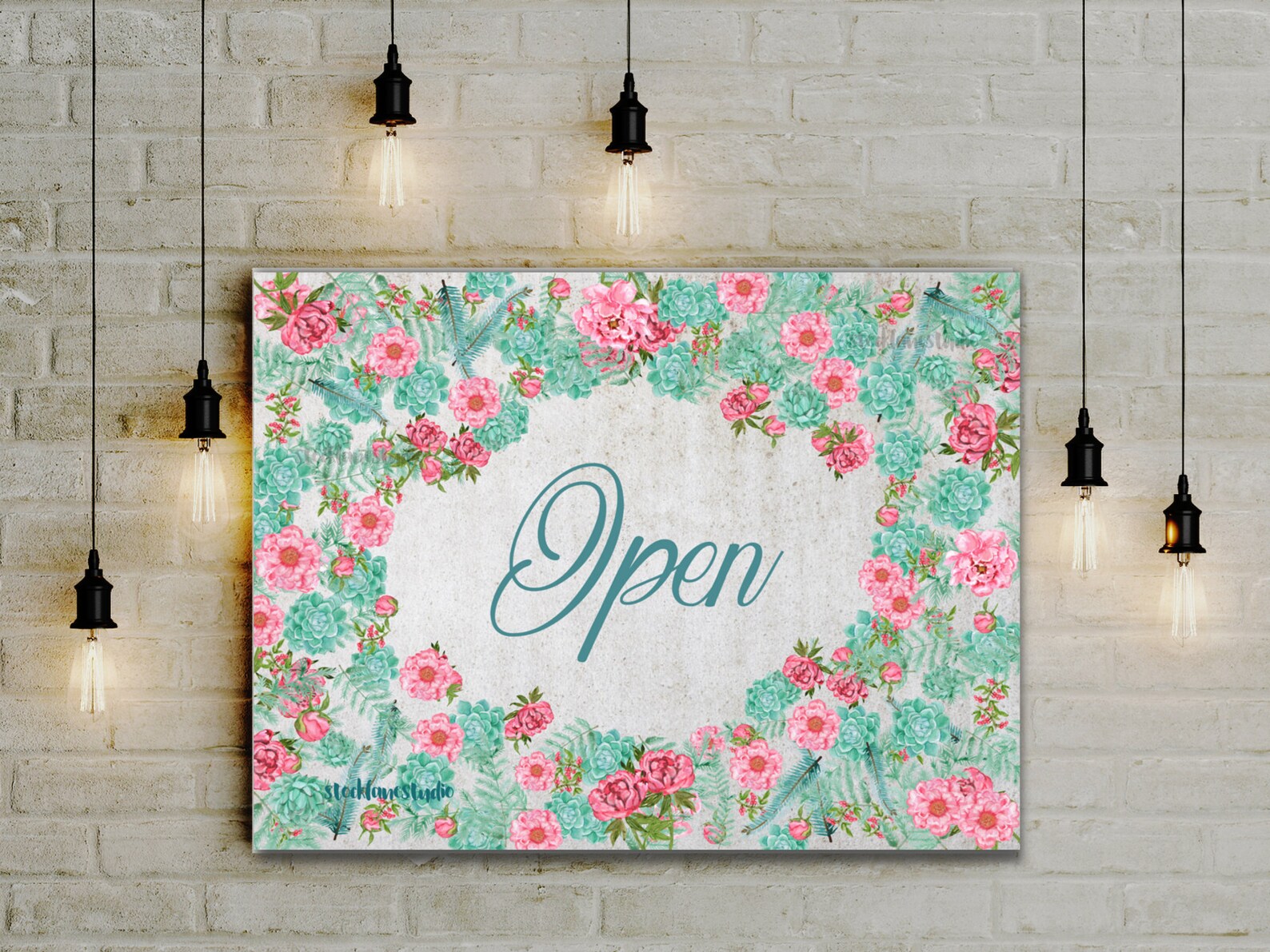 Open Sign Instant Download Floral Business Door Sign Yes - Etsy