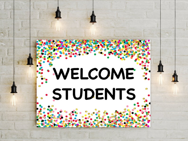 Welcome Back Teachers Printable Back to School Sign With Fun - Etsy