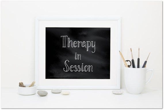 Therapy in Session Printable Black White Office Door Sign Do | Etsy