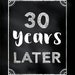 Printable 30 Years Later High School Reunion Sign, 30th Class Reunion ...
