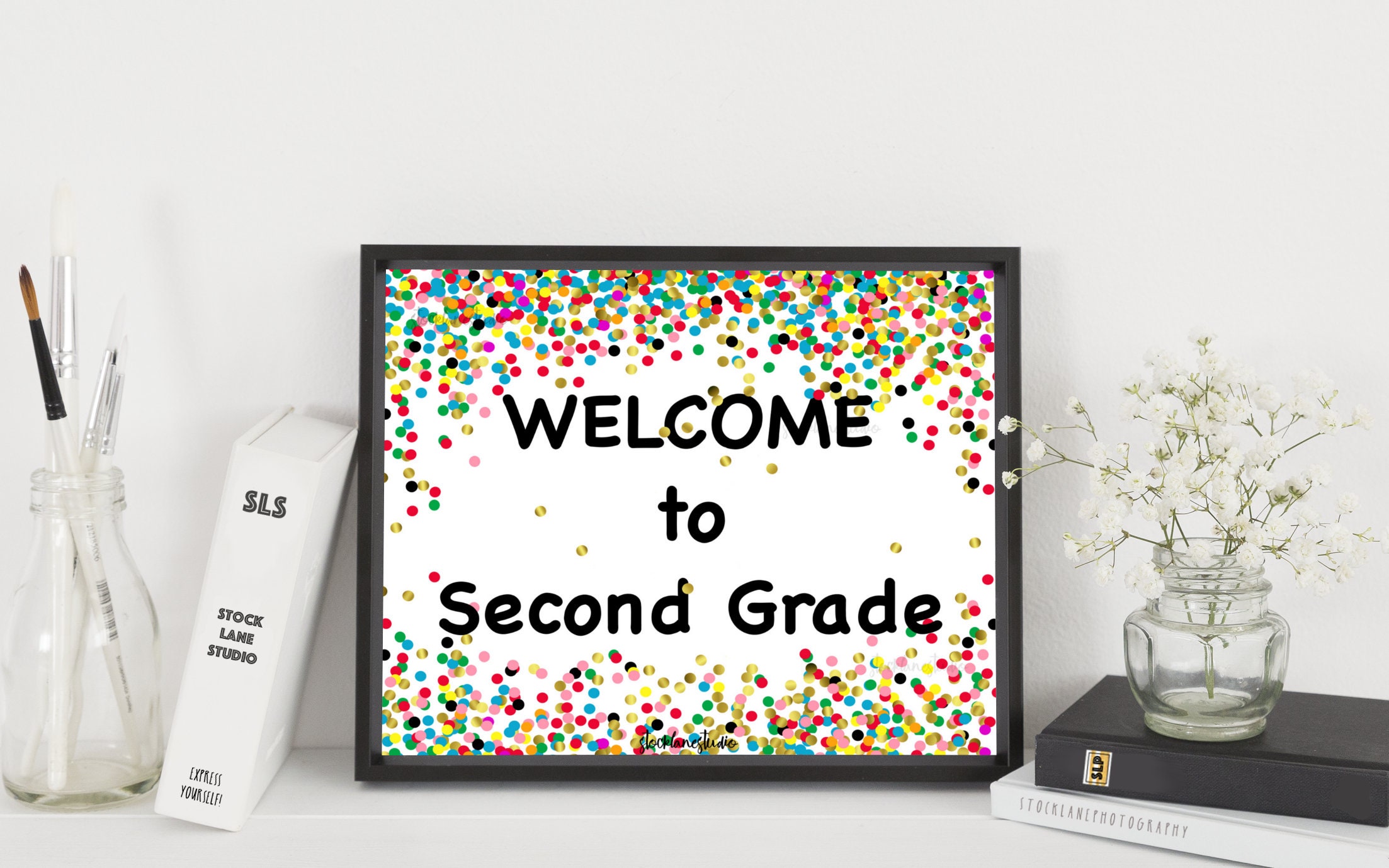 Printable Back to School Sign Welcome to Second Grade - Etsy España