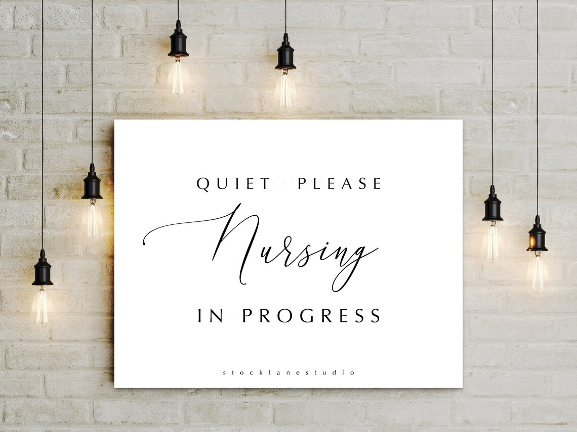 Printable Breastfeeding Room Double Sided Door Signs Knock - Etsy