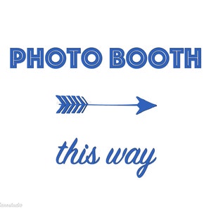 Photo Booth Sign: Navy Blue Arrow, Party Decor (digital Download) - Etsy