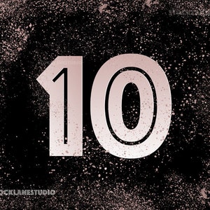 10th Birthday Party Sign, Printable Ten Year Old Decor, Number 10 Rose ...