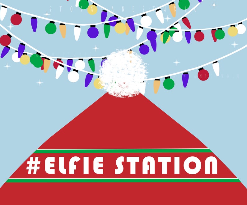 Elfie Station Printable Christmas Party Selfie Station Sign - Etsy