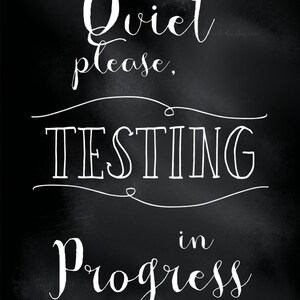 Printable Quiet Sign for Classroom, Do Not Disturb Classroom Door Sign ...