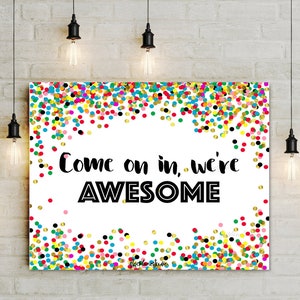 Printable Welcome Sign Fun Starts Here With Arrow Digital Party Decor ...