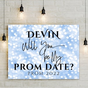 Custom Printable Promposal Sign Will You Be My Prom Date - Etsy