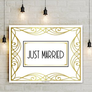 Printable Custom Just Married Wedding Sign, Digital Reception Table ...