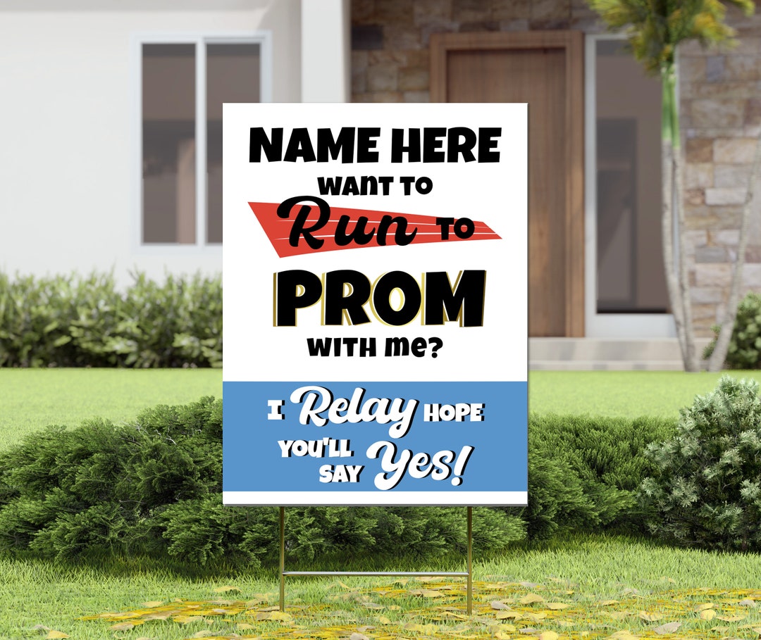 Custom Prom Proposal 2025 Printable Digital Track Running Promposal or ...