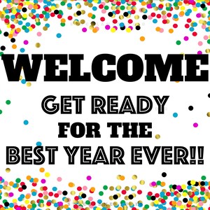 Printable Back to School Sign Classroom Door Sign, Come on in We're ...