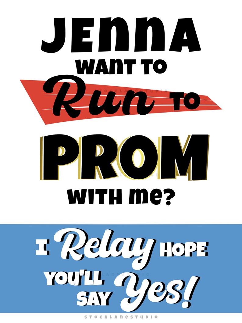 Custom Prom Proposal 2023 Printable Digital Track Running - Etsy