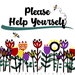 Please Help Yourself Printable Sign With Flowers and Bees Food Gift ...