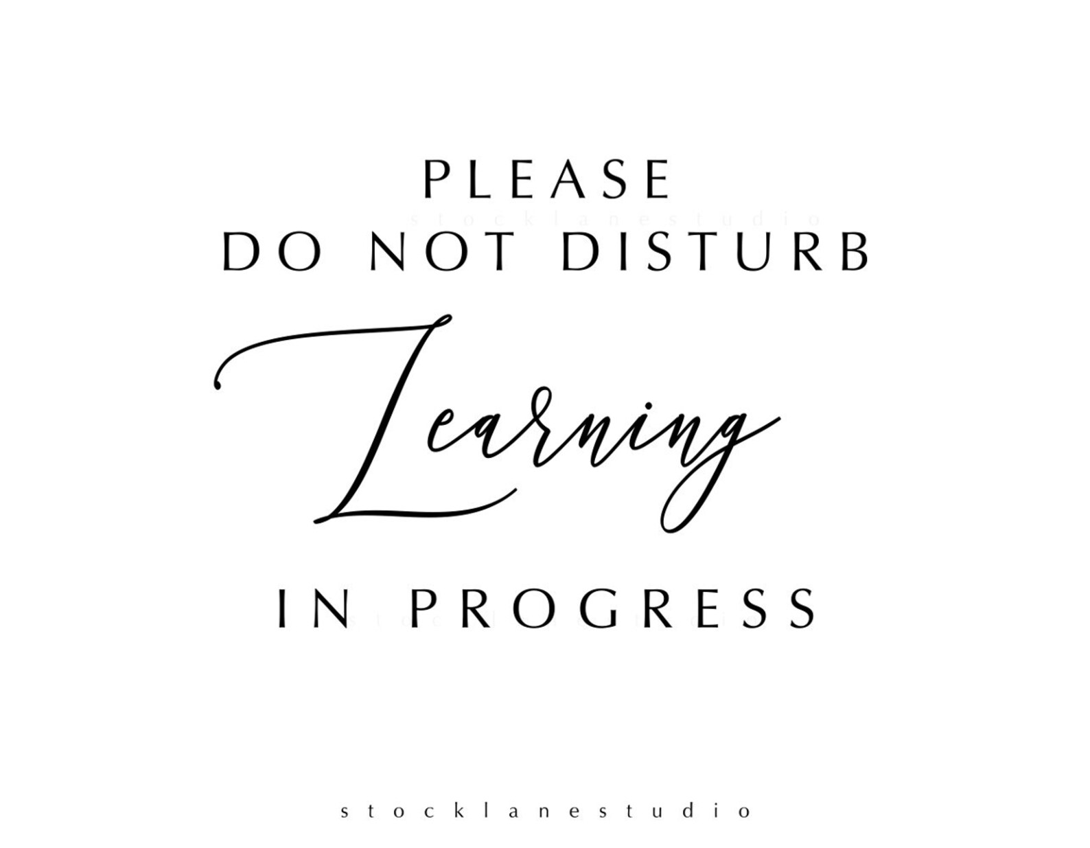 Printable Home Schooling Sign Do Not Disturb Learning in - Etsy