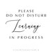Printable Home Schooling Sign Do Not Disturb Learning in Progress Sign ...